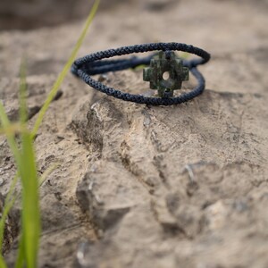 Chakana Serpentine Inca Cross Macrame Bracelet - Simple Elegant Hand ...
