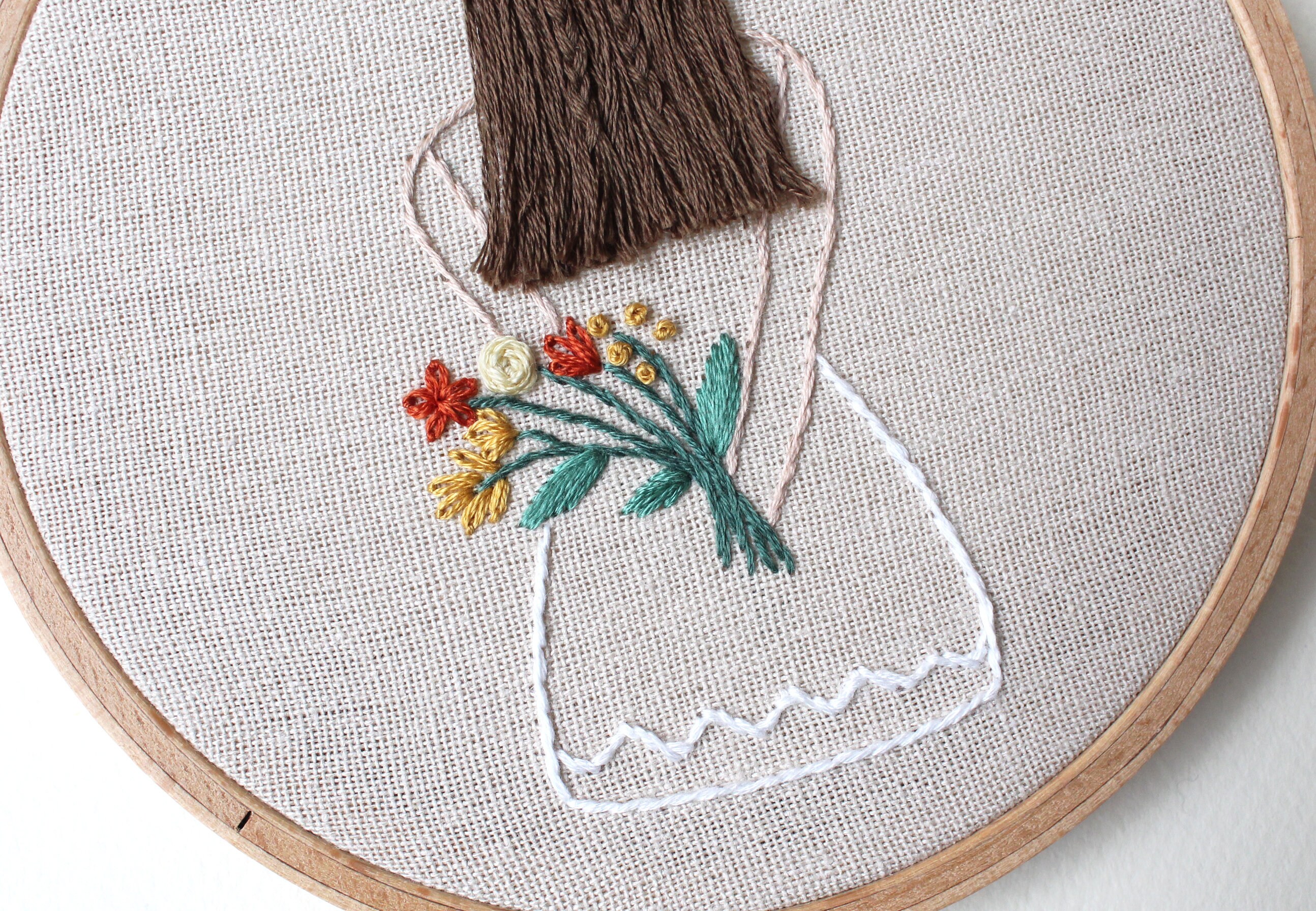 PDF PATTERN Hair Embroidery, Hair Study, Embroidered Girl, 5'' Hoop ...