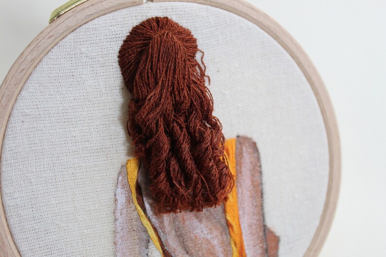 Embroidered Girl With 10 Cm Hoop, Fashion Art Embroidery, Embroidery ...