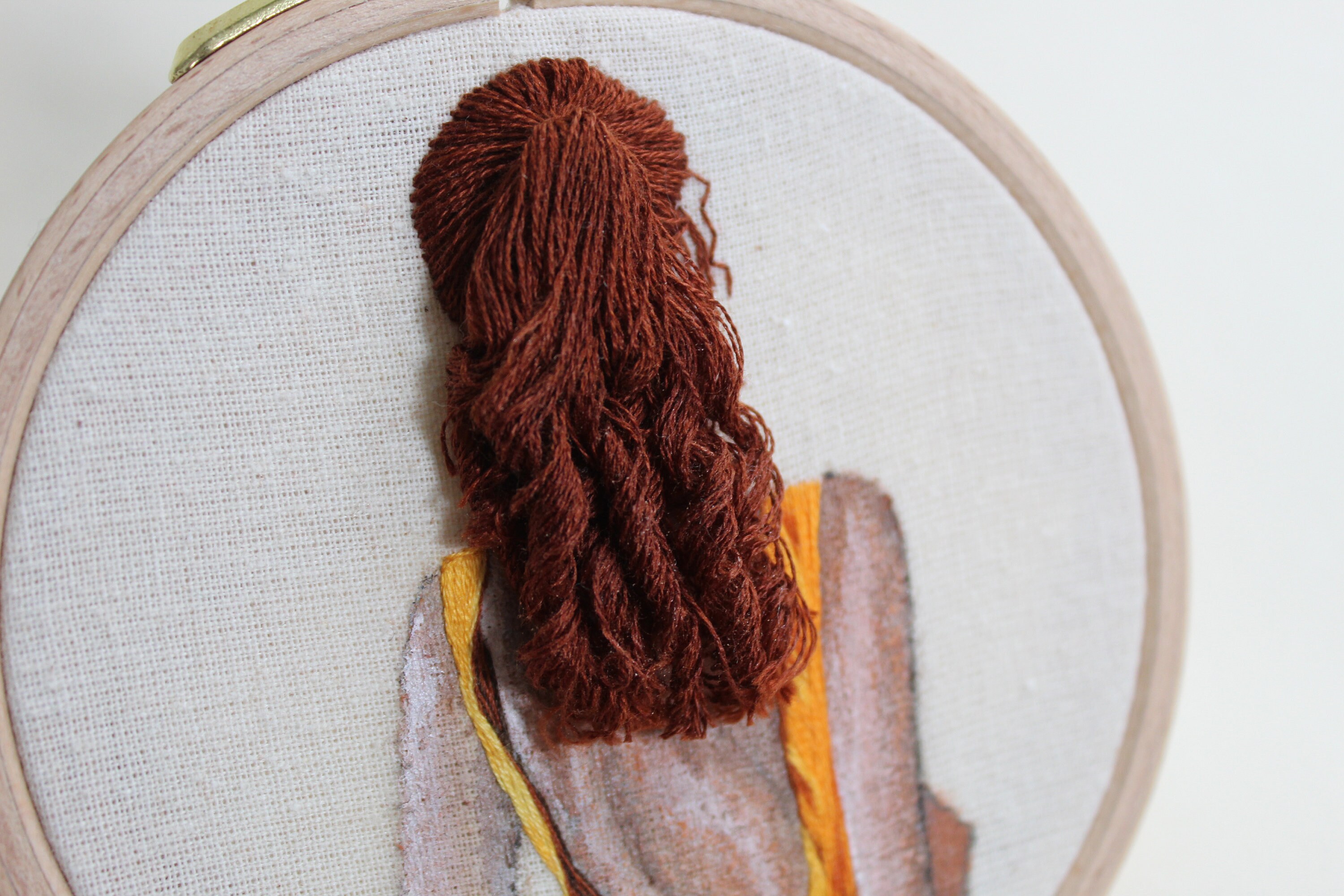 Embroidered Girl With 10 Cm Hoop, Fashion Art Embroidery, Embroidery ...