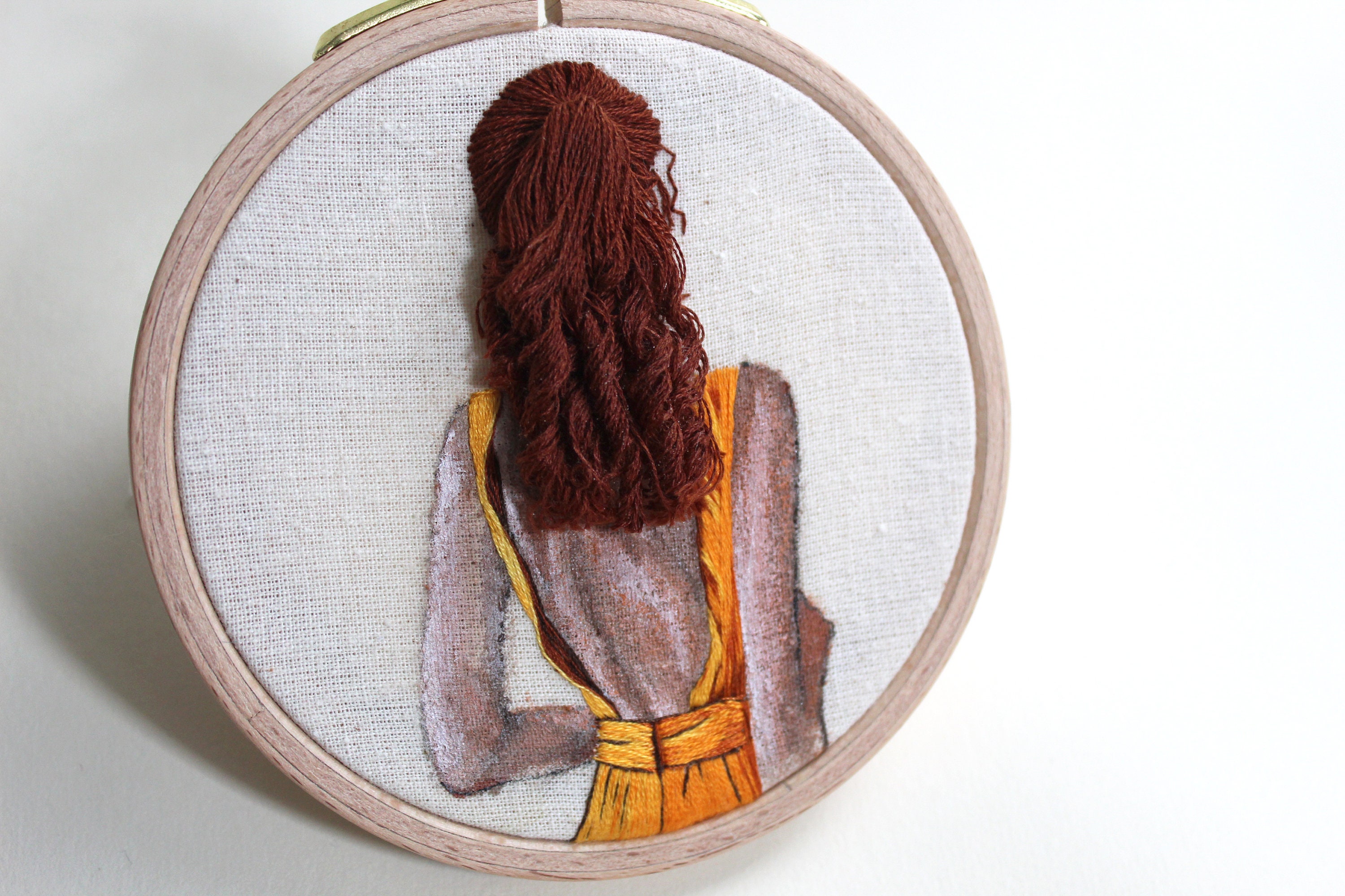 Embroidered Girl With 10 Cm Hoop, Fashion Art Embroidery, Embroidery ...