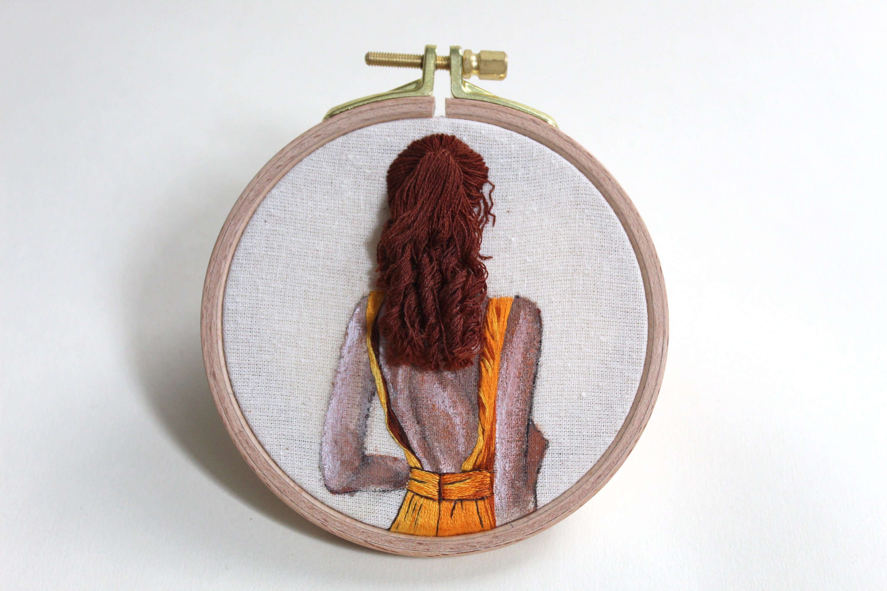 Embroidered Girl With 10 Cm Hoop, Fashion Art Embroidery, Embroidery ...