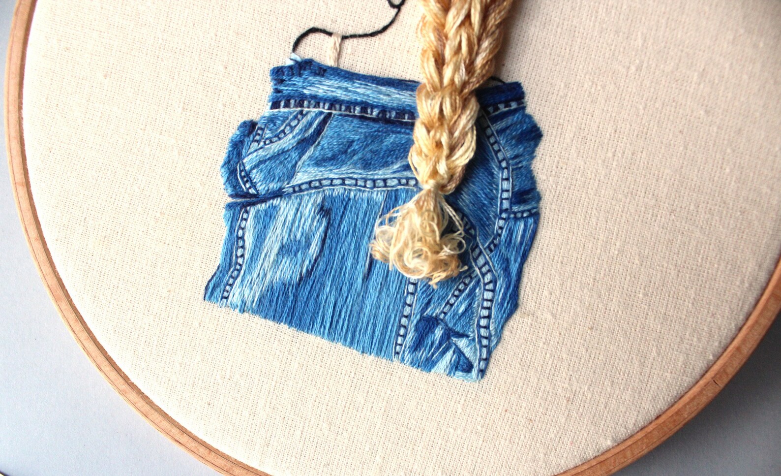 Embroidered Girl With 16 Cm Hoop, Embroidery Art, Hoop Art, Girl ...