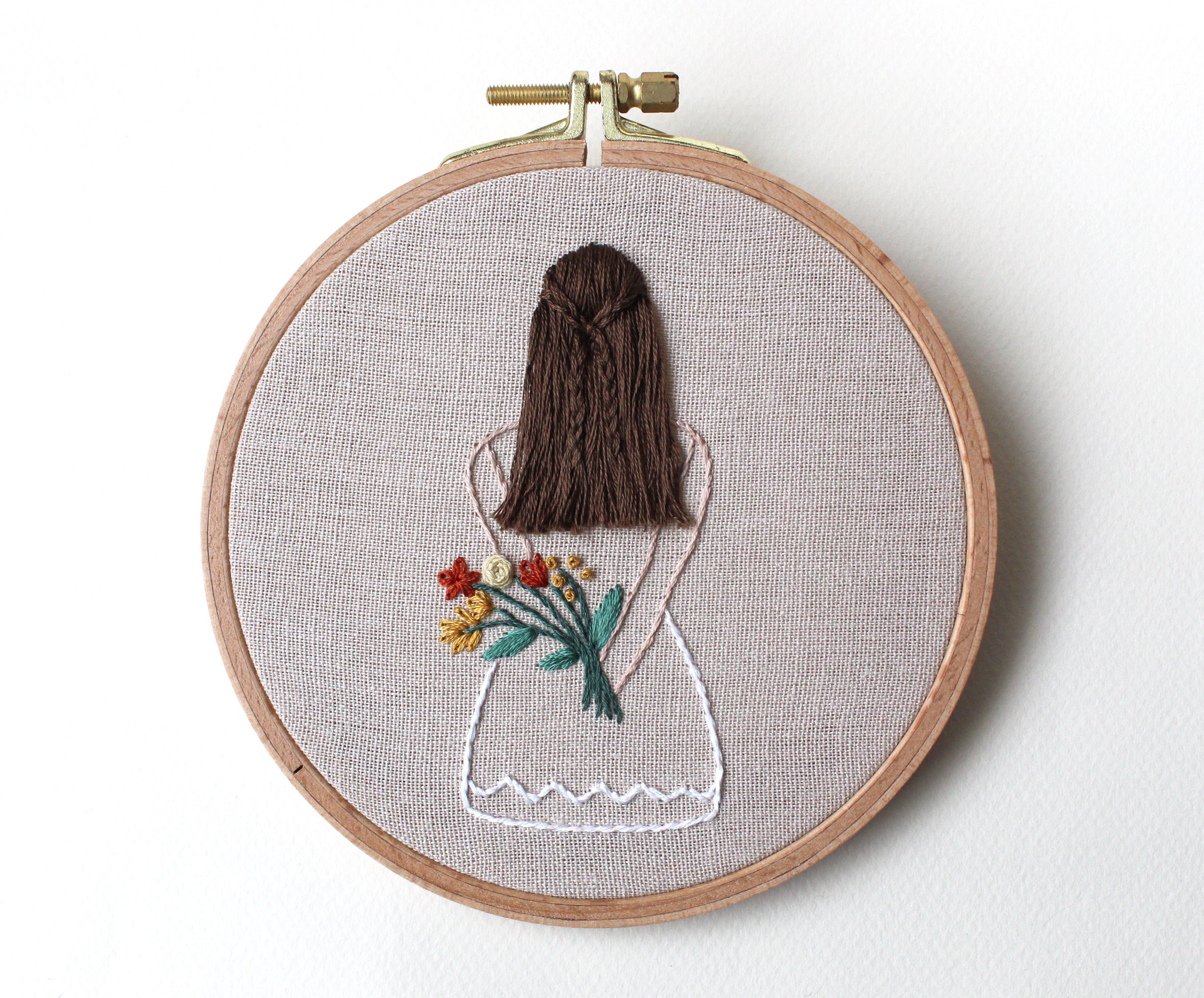 PDF PATTERN Hair Embroidery, Hair Study, Embroidered Girl, 5'' Hoop ...