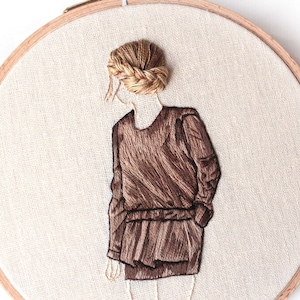 Embroidered Girl With 16cm Hoop, Embroidery Art, Hoop Art, Girl ...