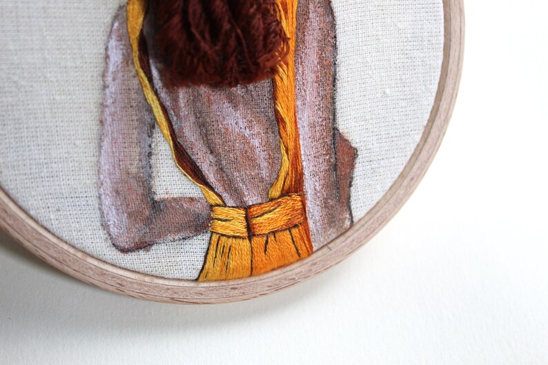 Embroidered Girl With 10 Cm Hoop, Fashion Art Embroidery, Embroidery ...