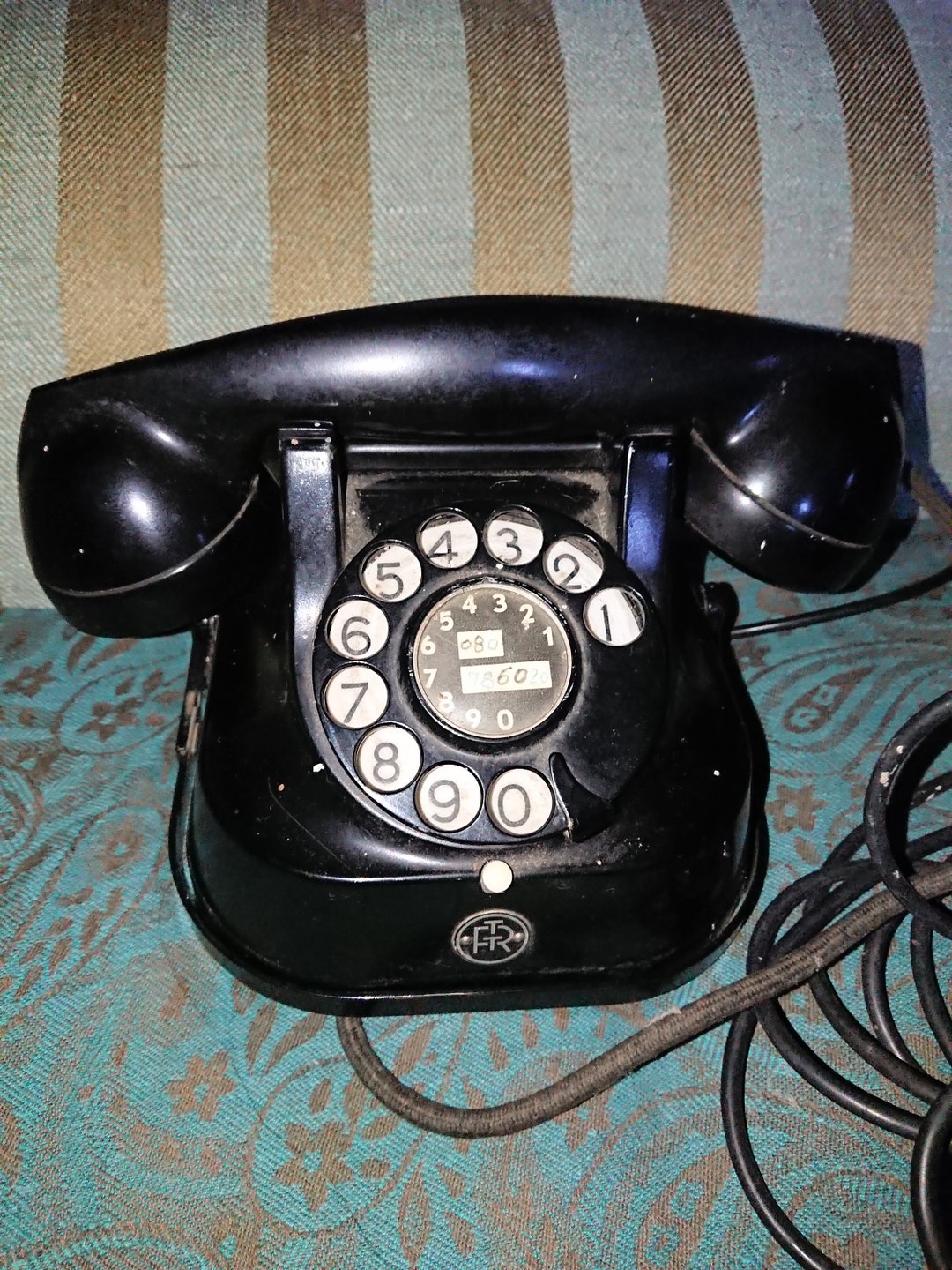 Black Bakelite Telephone, PTT Belgium. 60s. Vintage. Dial. Ringtone ...