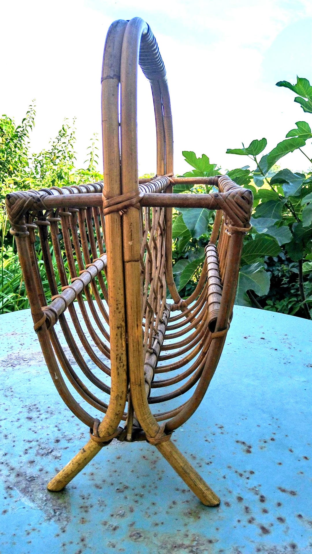 Bamboo Newspaper, Book Rack, France 1950/60s, a Touch of St. Tropez ...