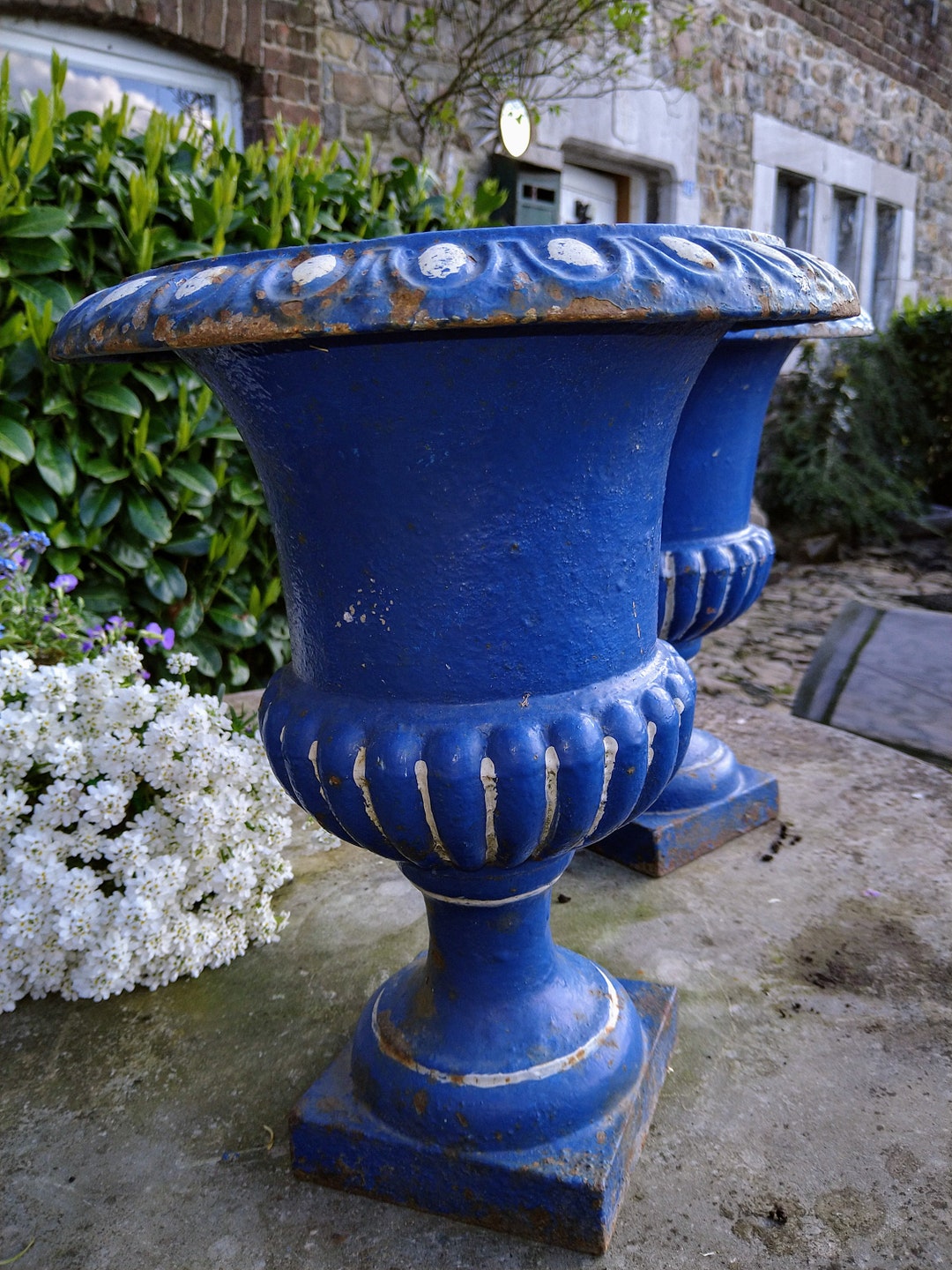 Antique French Medici Vase, Classic Iron Garden Urn, 1900, Plant Pot ...