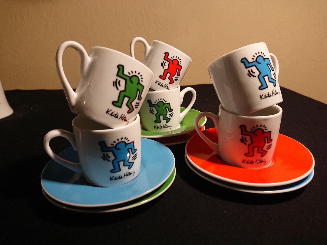Keith Haring Espresso Cups, Motif DANCE, License MMI New York for ...