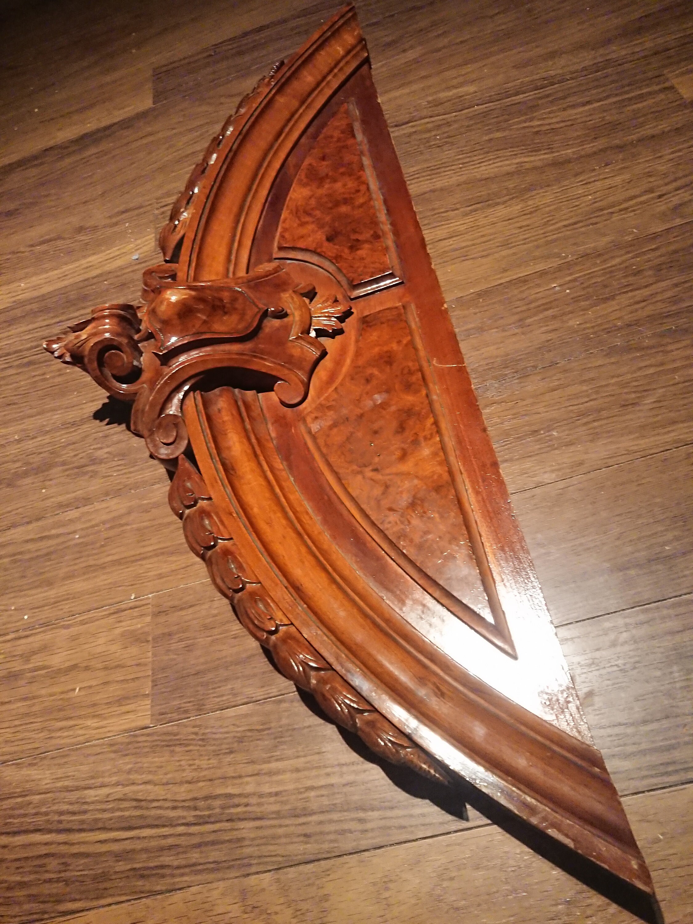 Antique French fronton, Gable, Large Door Escutcheon, Cupboard Ornament ...