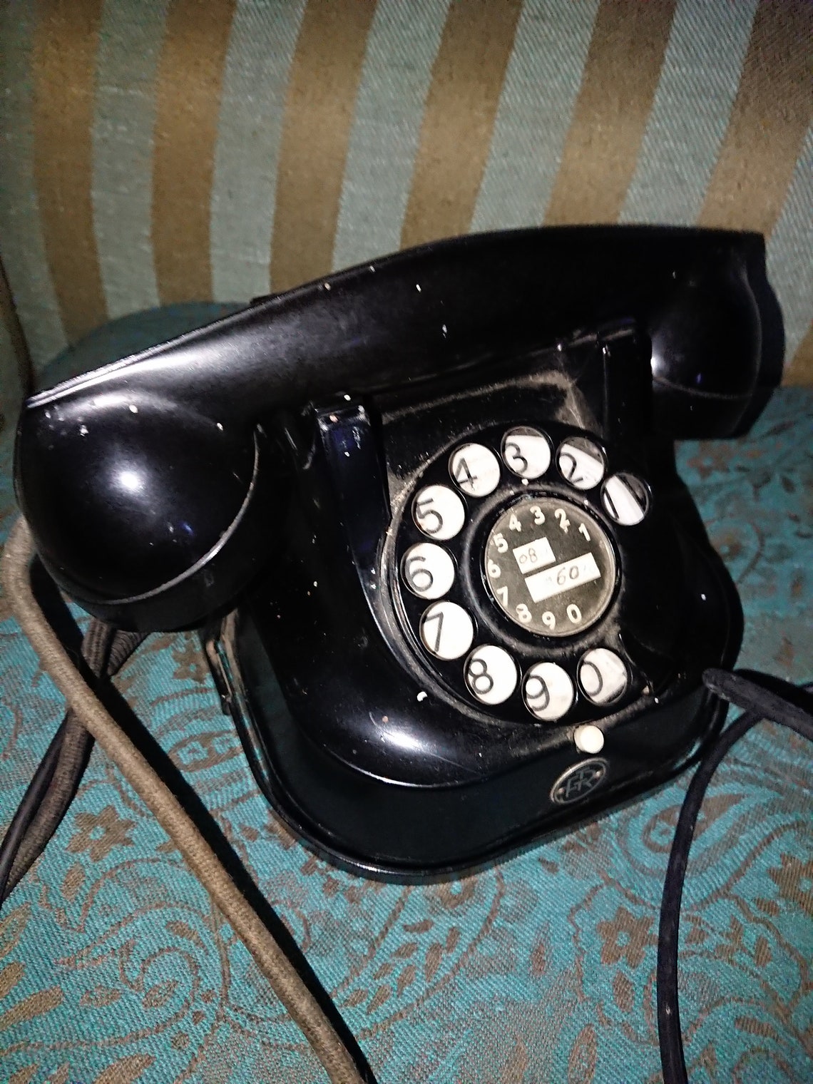 Black Bakelite Telephone, PTT Belgium. 60s. Vintage. Dial. Ringtone ...