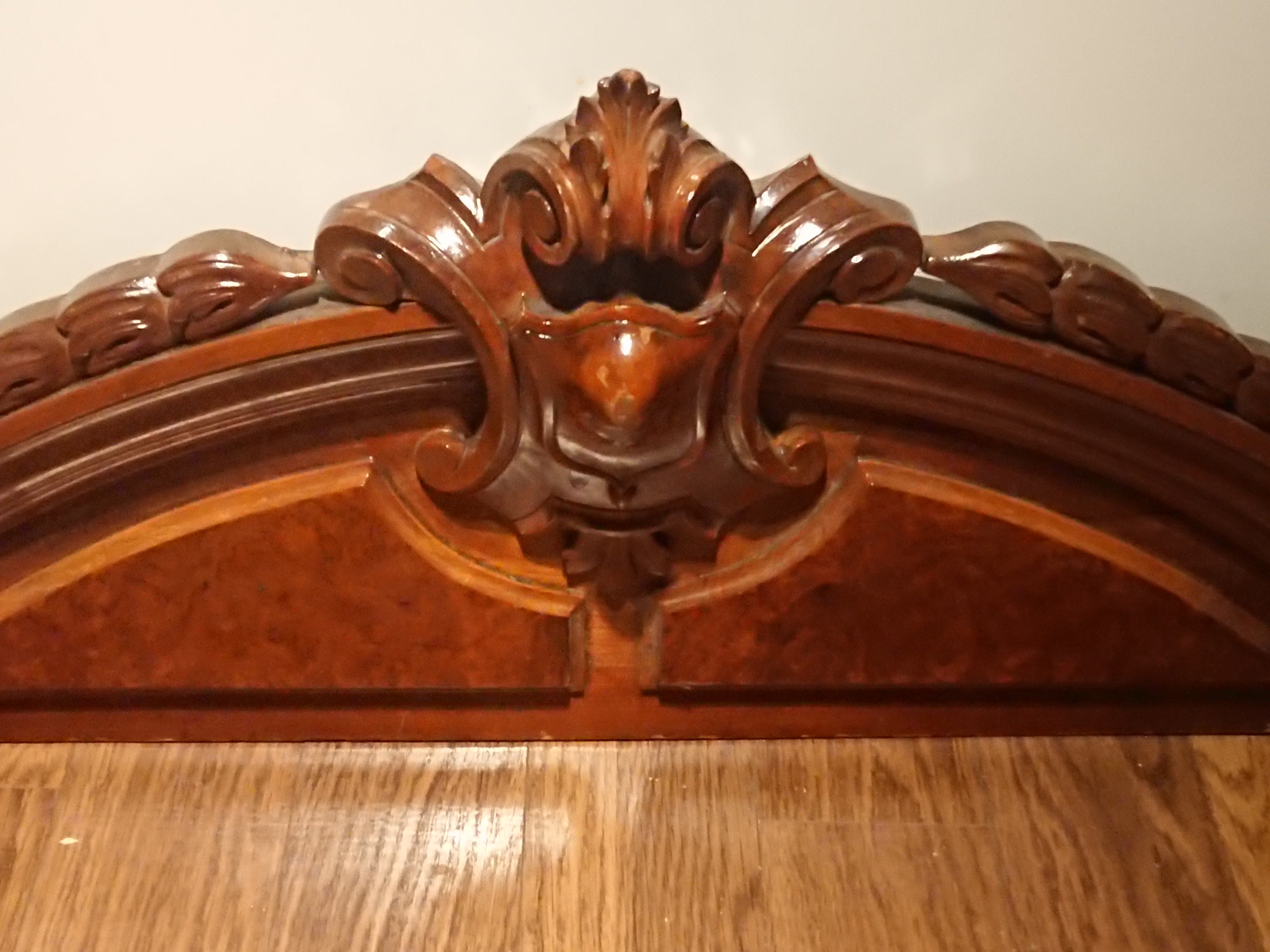 Antique French fronton, Gable, Large Door Escutcheon, Cupboard Ornament ...