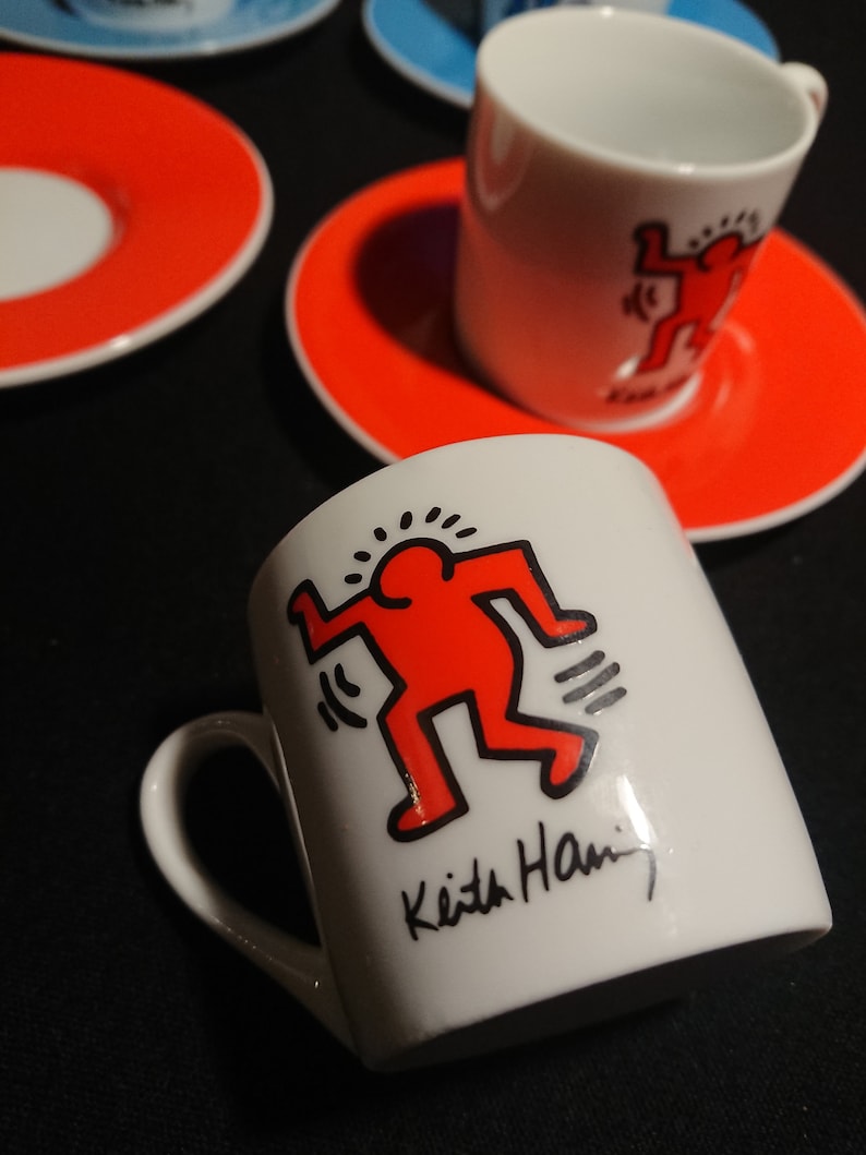 Keith Haring Espresso Cups, Motif DANCE, License MMI New York for ...