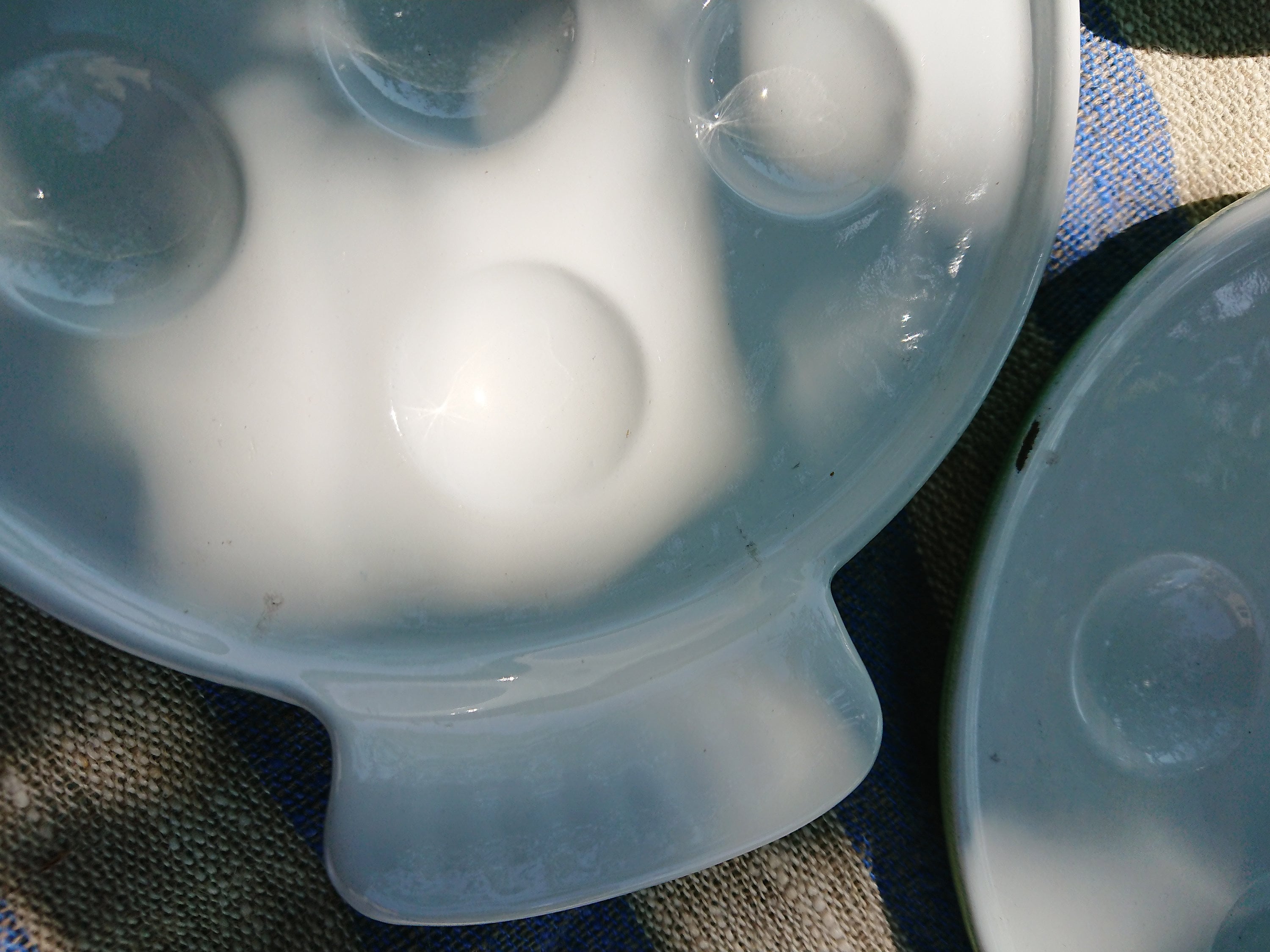 4 Cast-iron Snail Pans, Gorgeous Vintage Green, Enamelled, Lecreuset ...