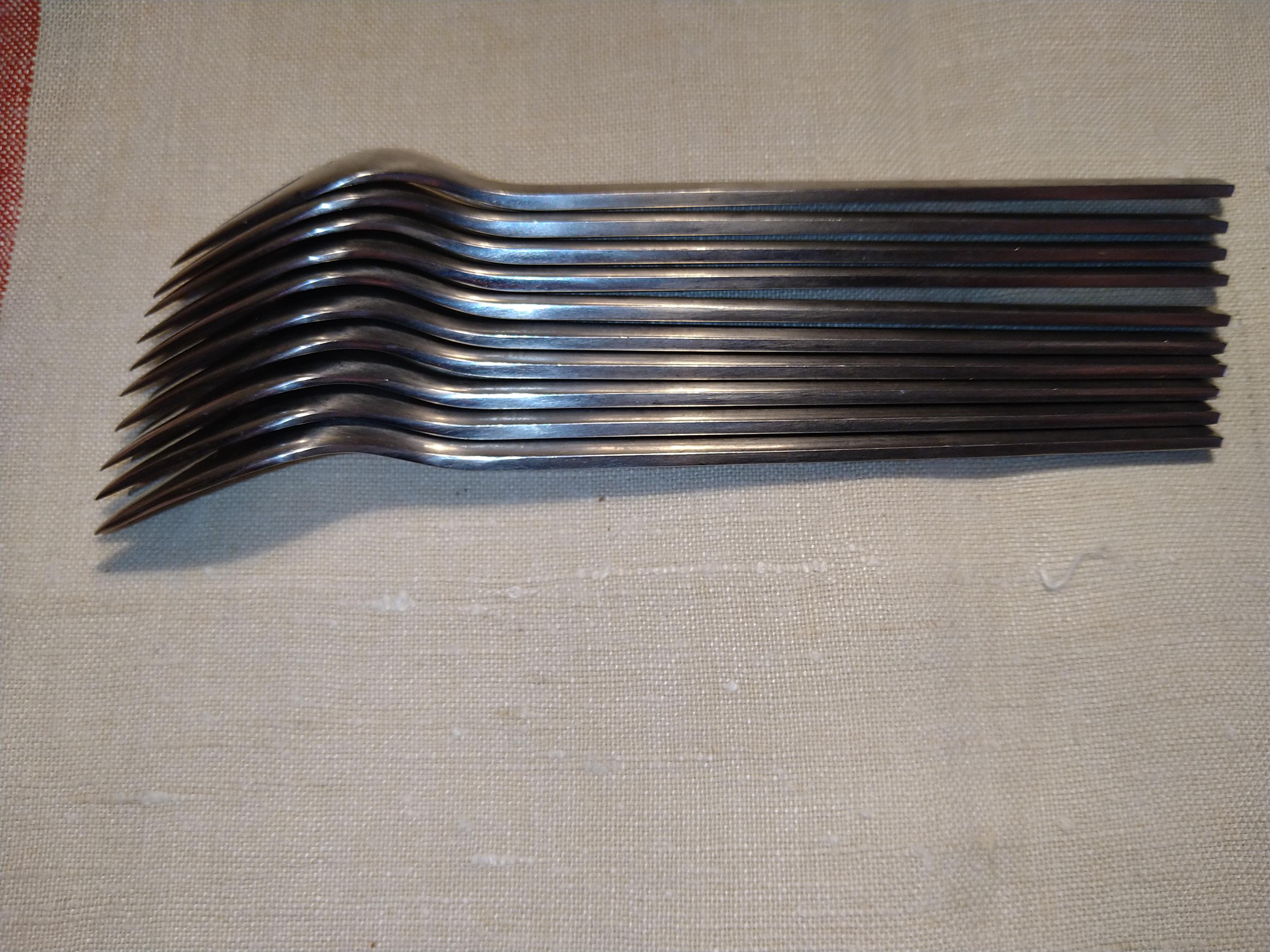 Dansk Design Oyster Forks RAADVAD Denmark, 1960s J. 4,6 or 10 Stainless ...