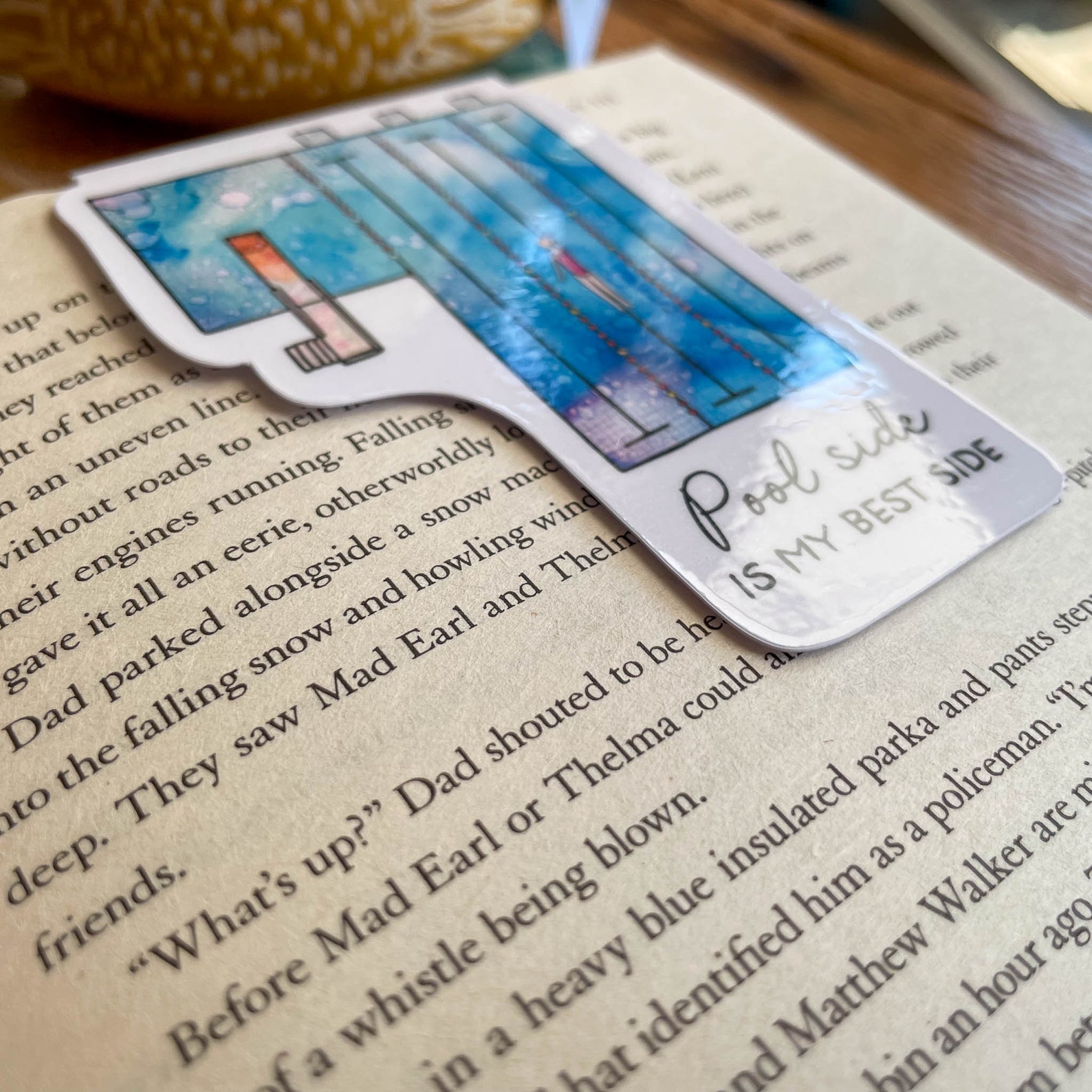 Swimming Pool Themed Magnetic Book Mark | Women Swimming | Poolside ...