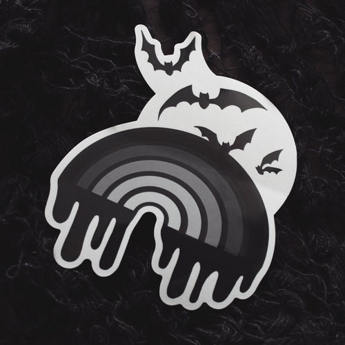 Goth Rainbow Sticker 4 Vinyl Sticker Bats Moon - Etsy