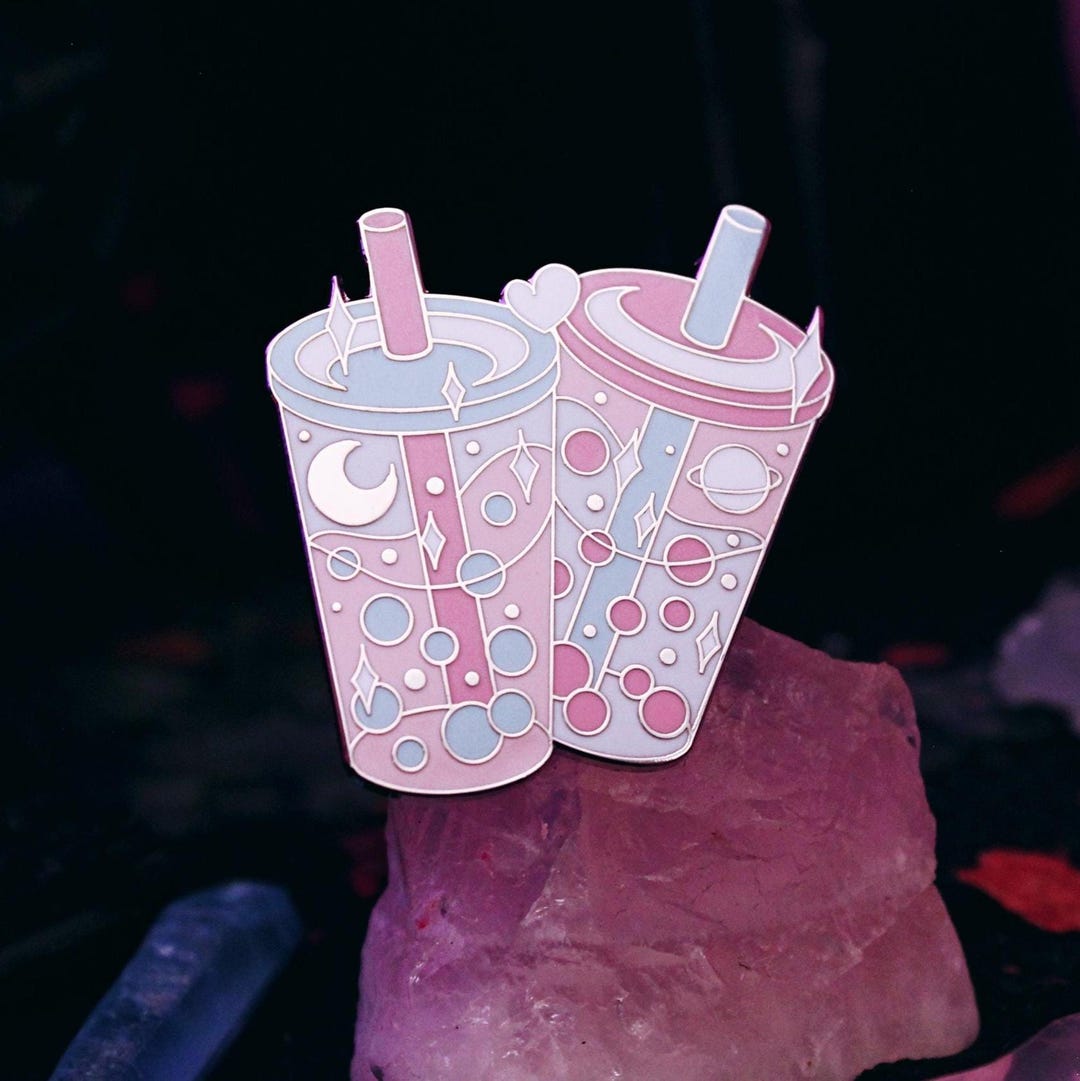 Tea4tea Pin - T4T Trans Bubble Tea - Enamel Lapel Pin - Transgender ...