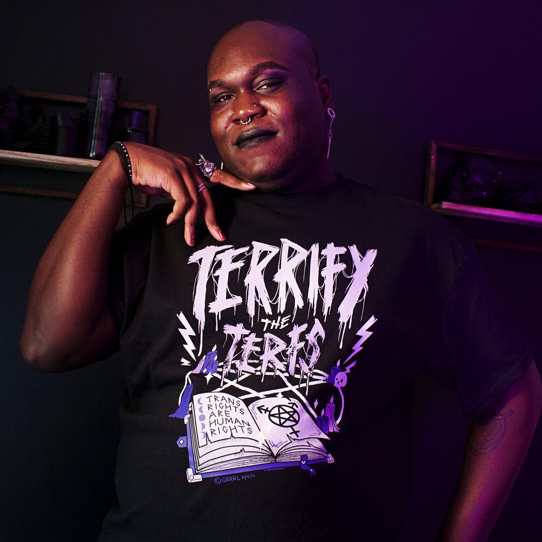 Terrify the Terfs Shirt - Queer Horror Pride Witch Witchcraft LGBTQ ...