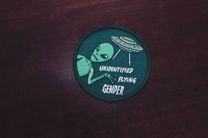 Unidentified Flying Gender Patch 3 Iron on Embroidered - Etsy