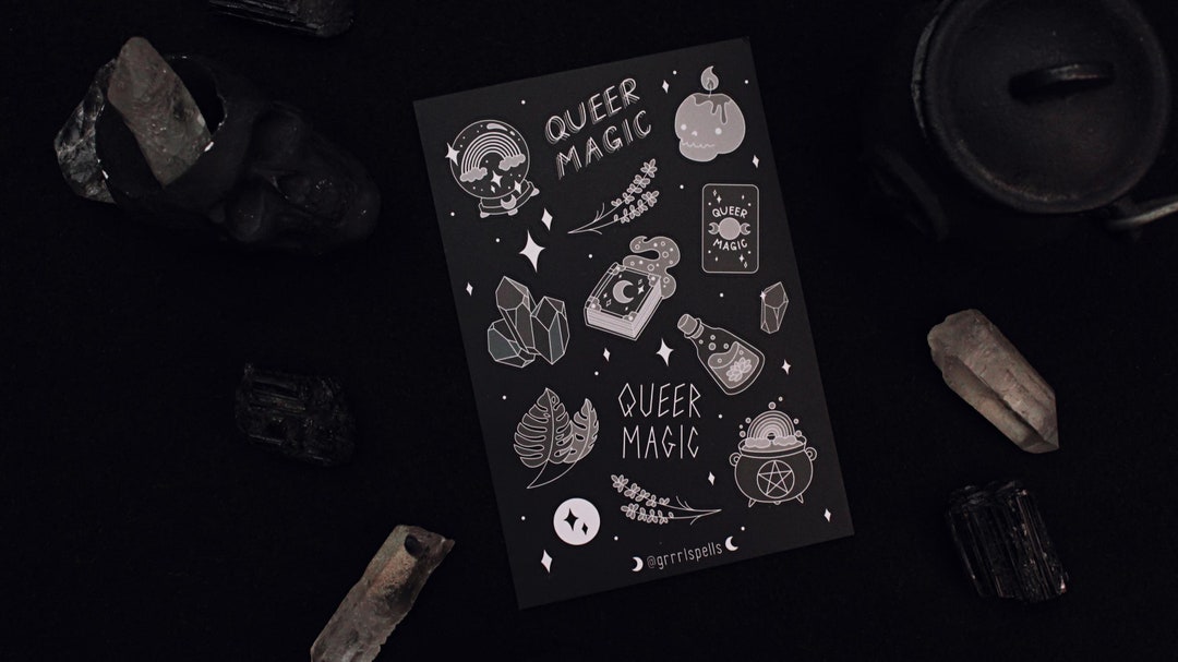 Queer Magic Sticker Sheet - 4"x6" LGBTQ Gay Trans Pride Witch ...