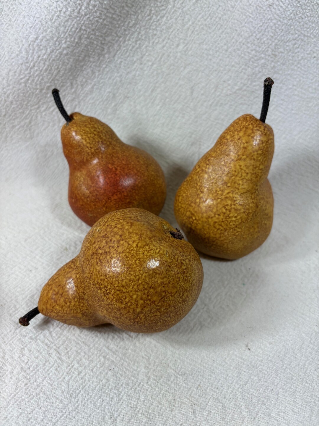 Mid to Late 20th Century Stone Fruit Pears With Sponged Finish - Etsy