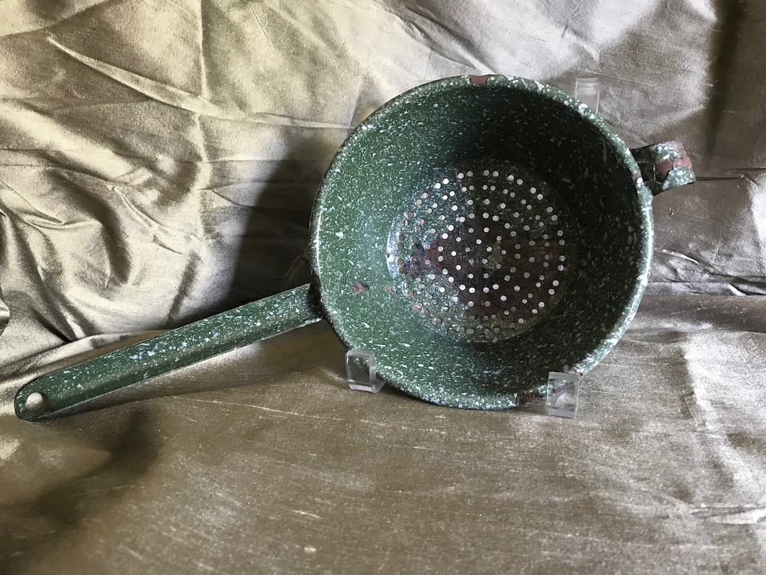 Rare Vintage Green Granite Ware Water Dipper - Etsy