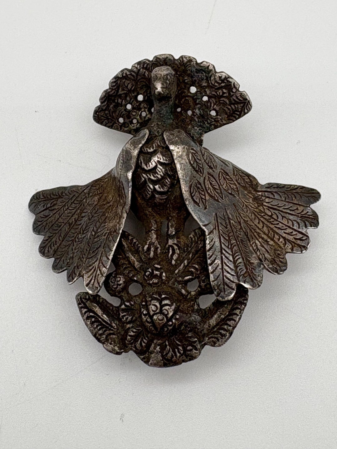 Antique Peruvian Silver Colonial Tutu Shawl Pin - Etsy