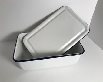 White Enamel Vintage - Etsy