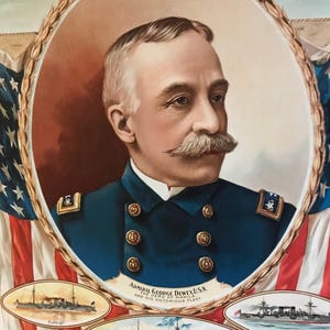 Vintage Admiral George Dewey Lithograph - Etsy