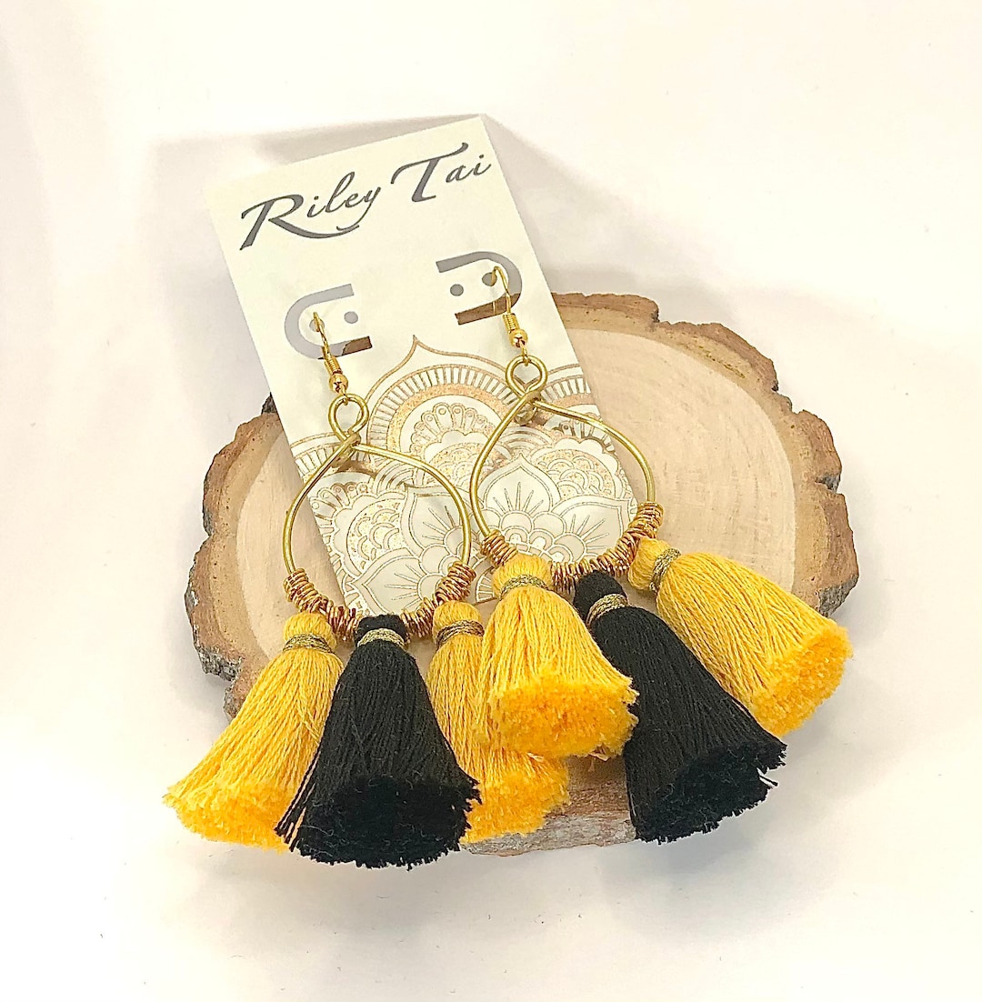 VCU Rams Game Day Ohrringe, Schwarz Gelb und Gold Game Day Ohrringe ...