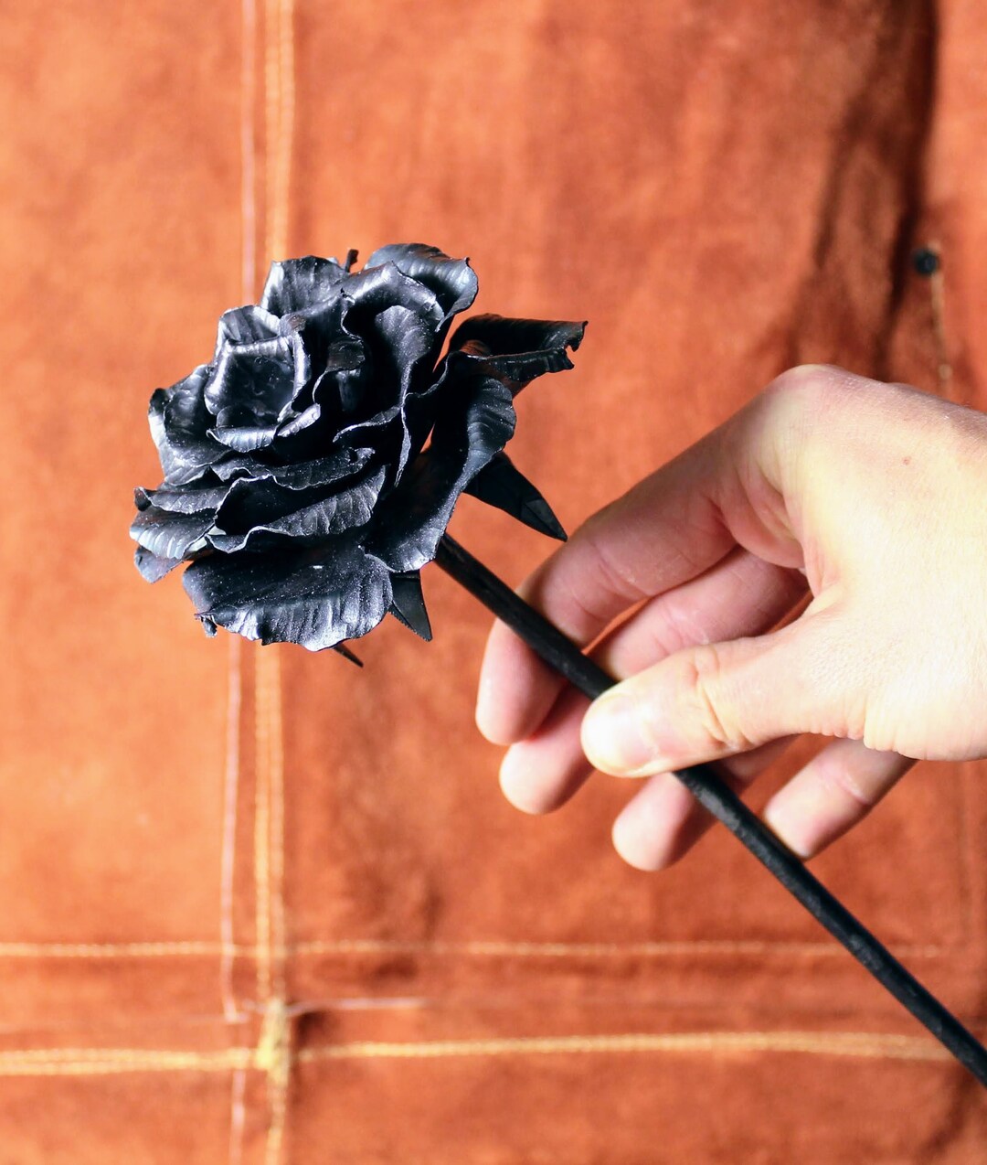 Iron Rose Hand Forged by Blacksmith, Blacksmith Made, Steel Rose, Metal ...