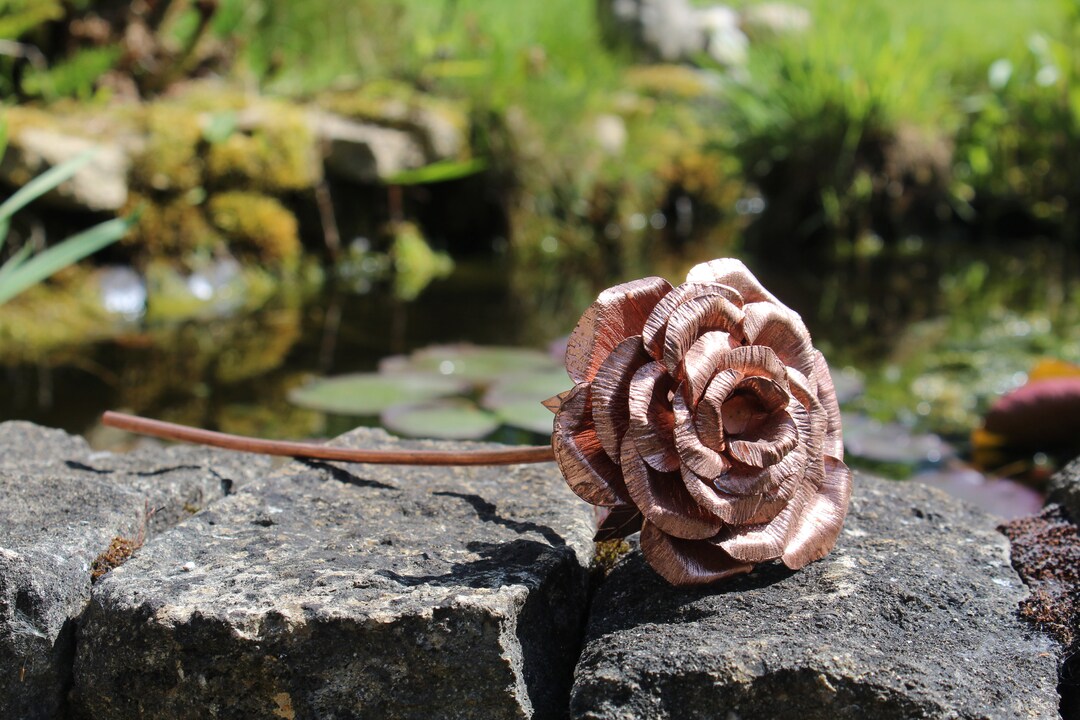 Hand Made Copper Rose, Copper Rose Hand Forged in the Cotswolds ...