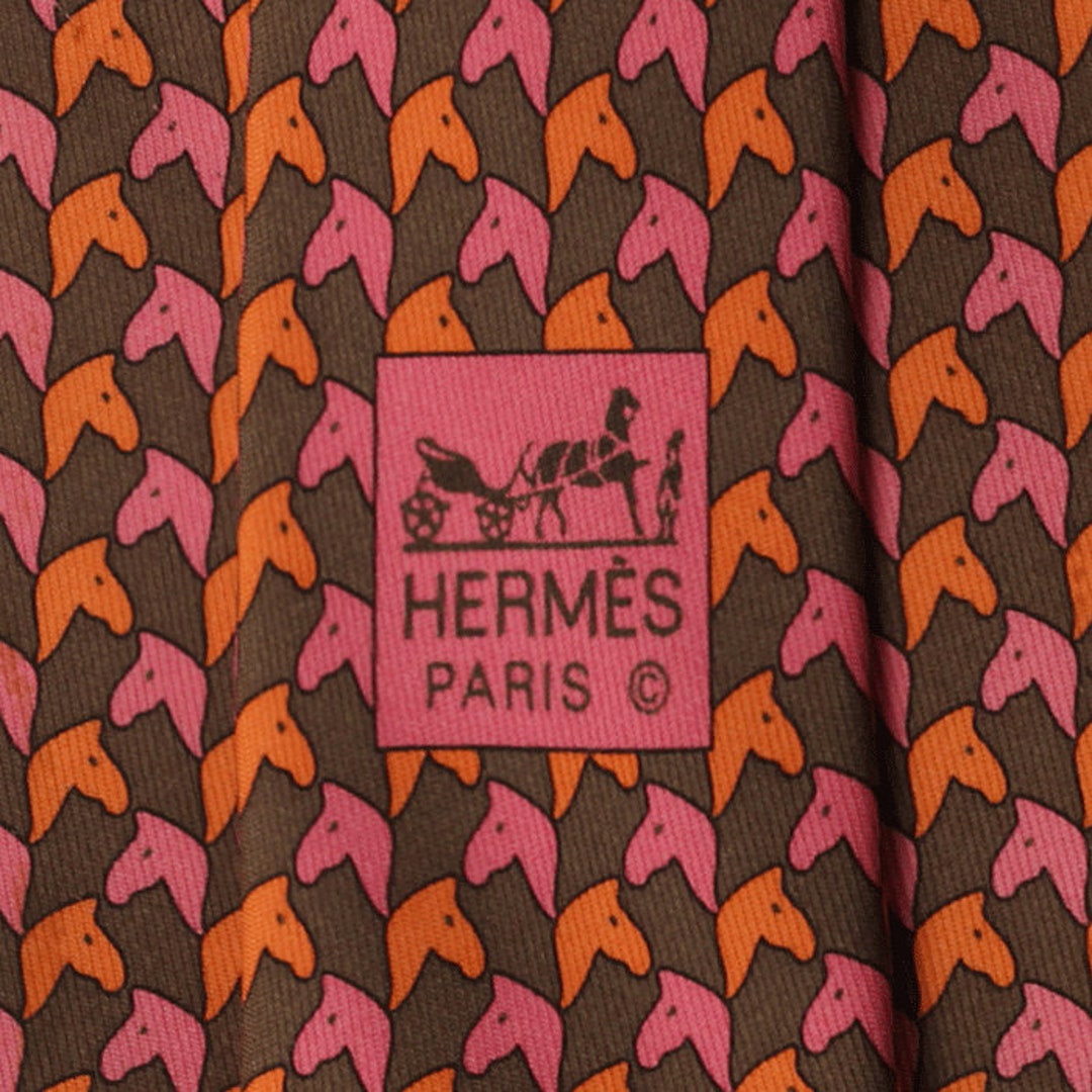Hermes Men's Silk Tie Horse Heads Pattern 5327 | Necktie Cravate - Etsy