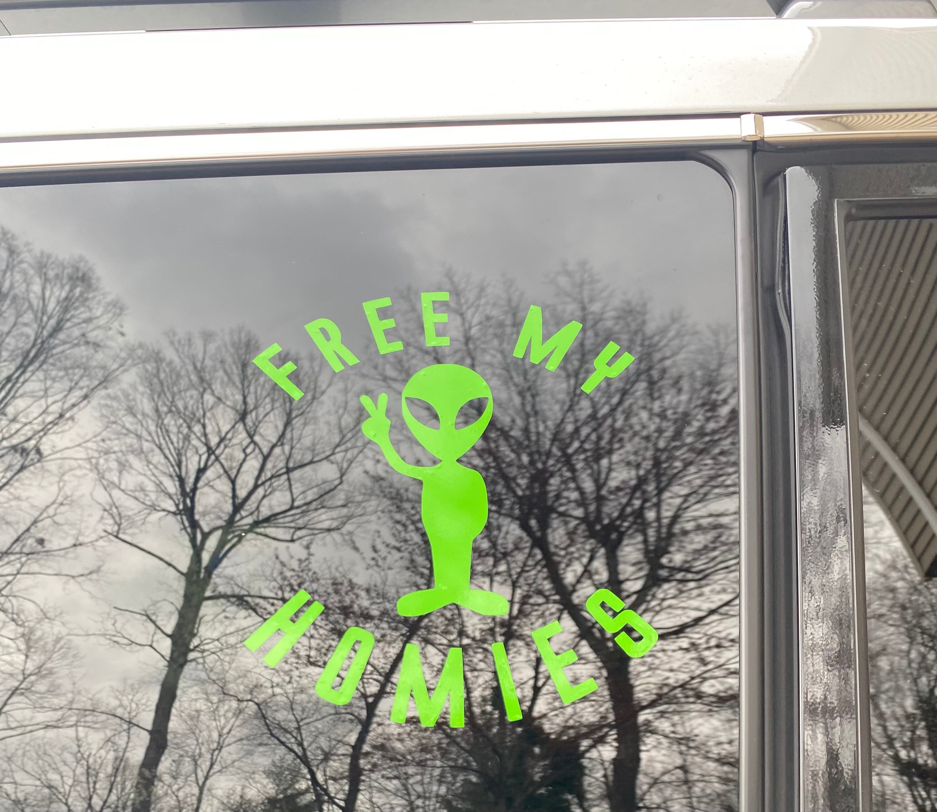 Free My Homies Alien Car Decal | Etsy