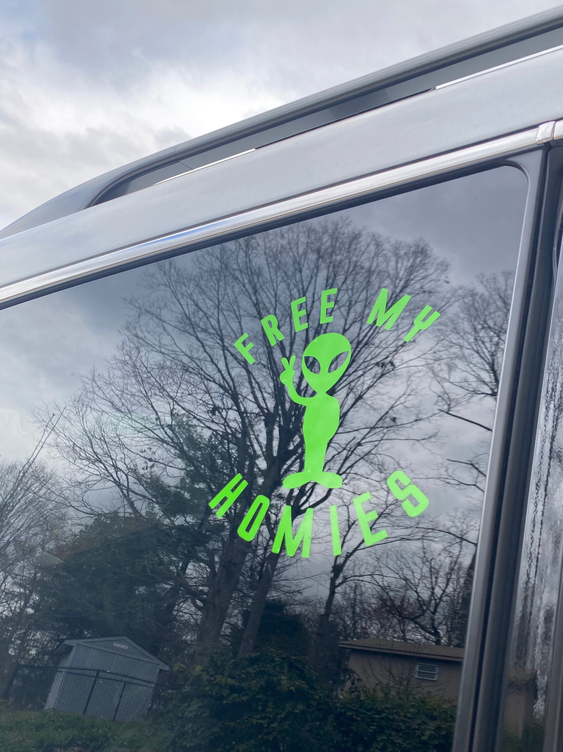 Free My Homies Alien Car Decal - Etsy UK