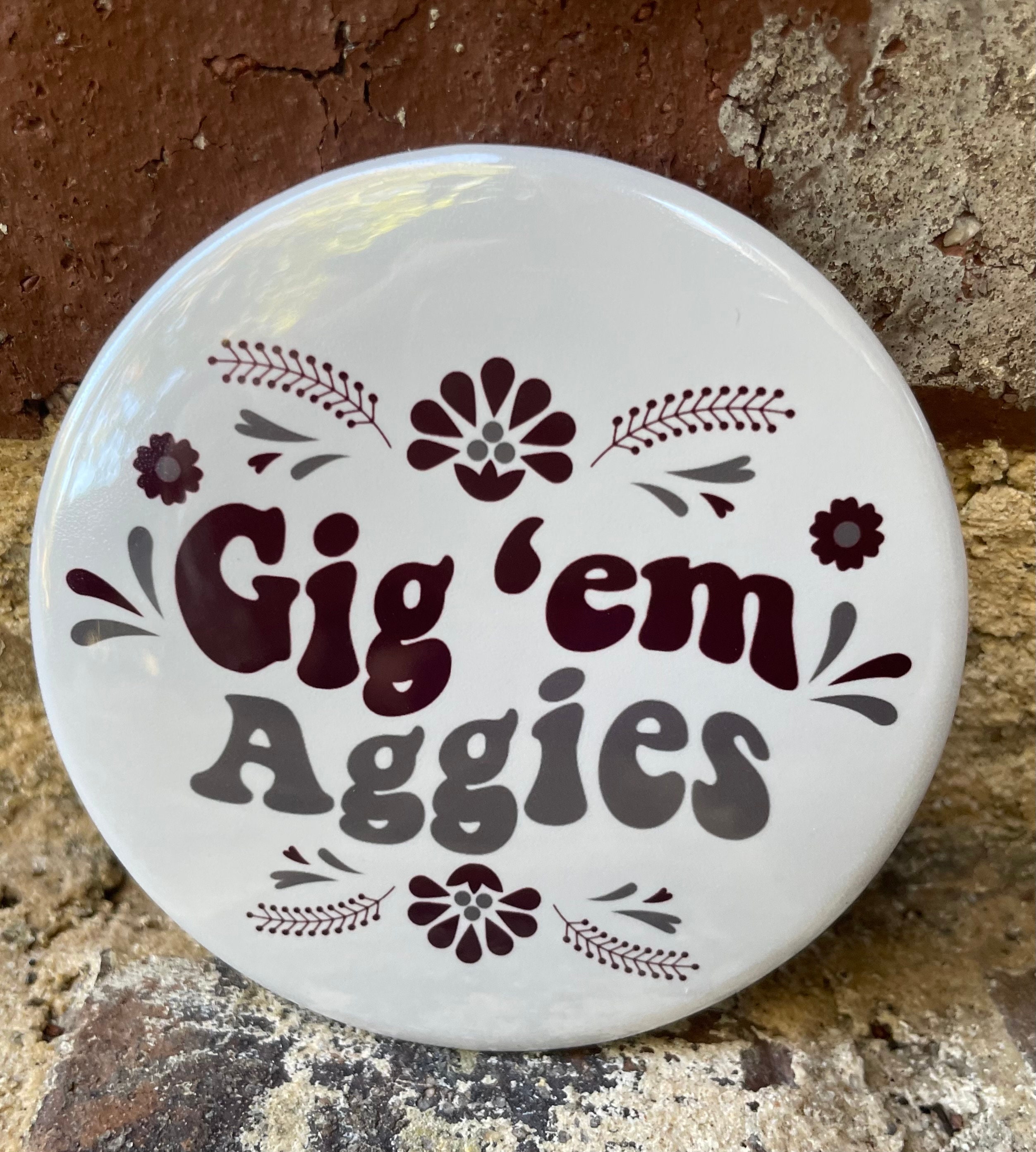 Show Your Aggie Spirit!! Super Cute TEXAS A&M Game Day 3 Inch Pin ...