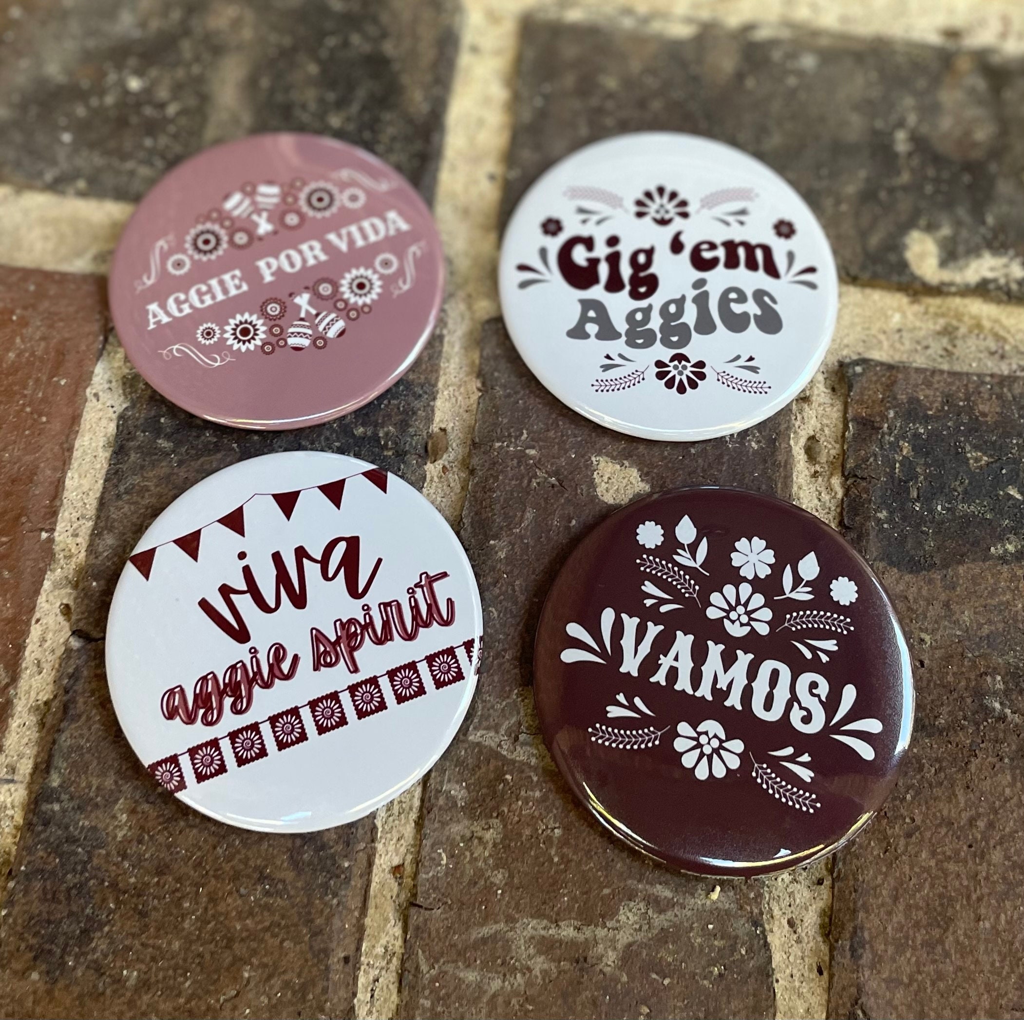 Show Your Aggie Spirit!! Super Cute TEXAS A&M Game Day 3 Inch Pin ...