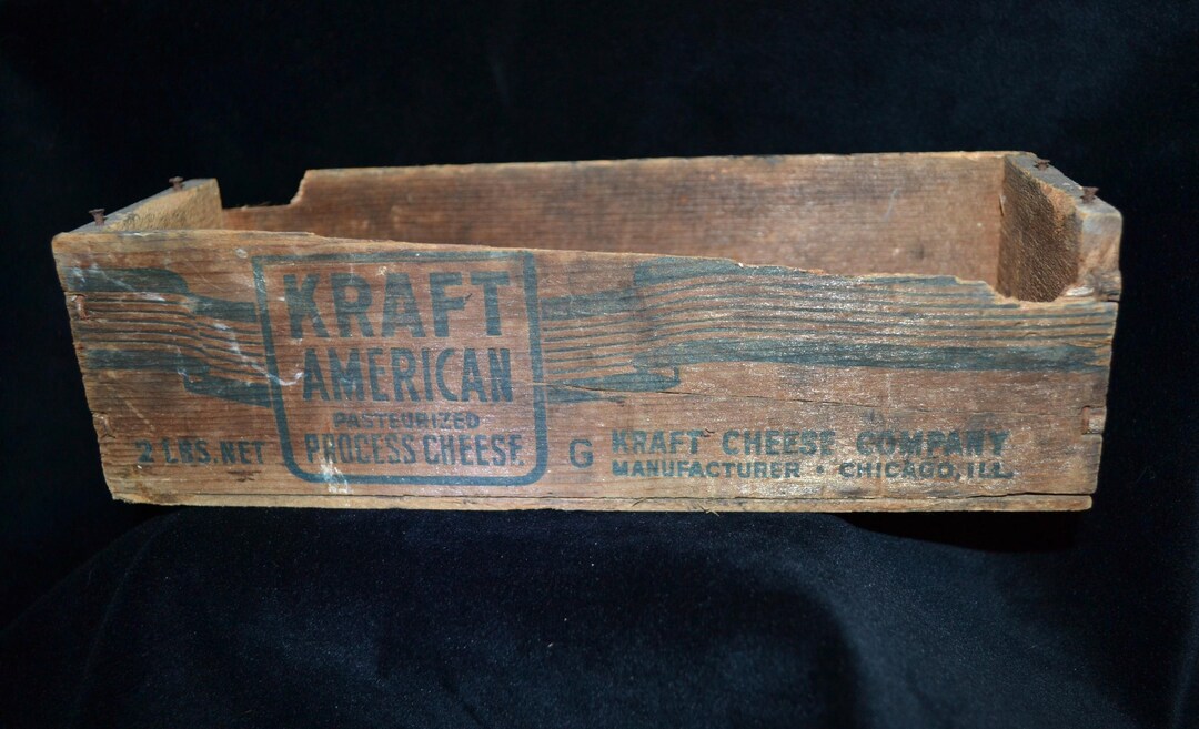 Authentic Vintage Wood Kraft American Cheese Box - Etsy