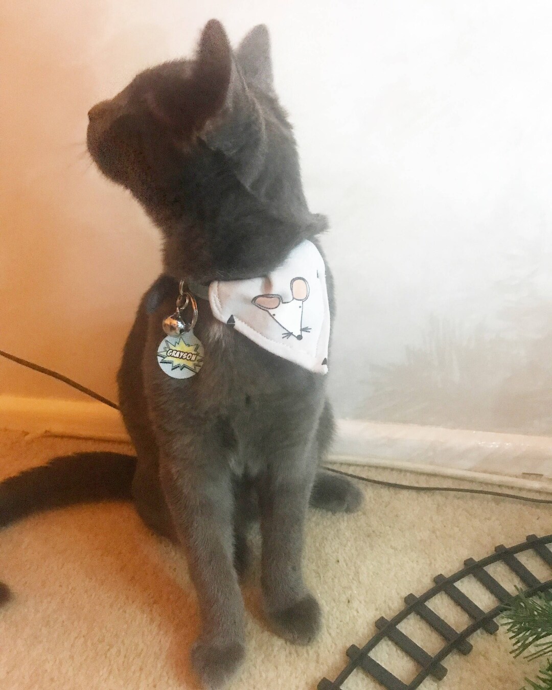 Mouse Cat Collar Bandana Hand Made. - Etsy