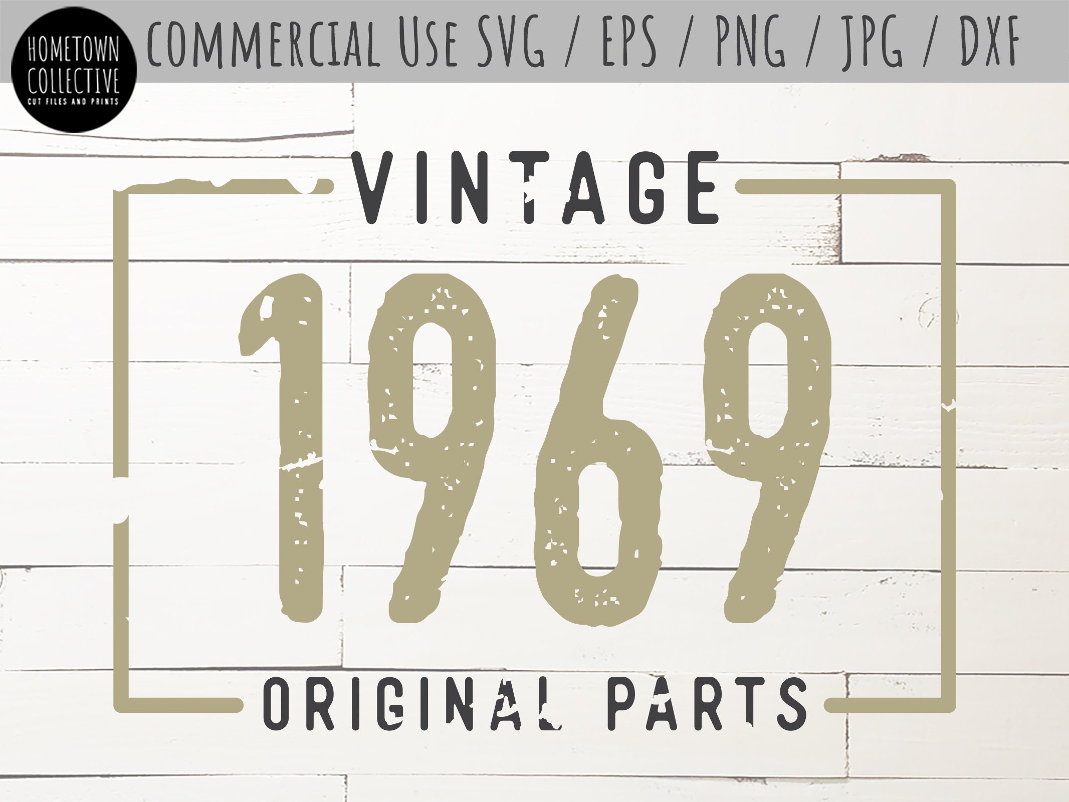 Birthday Svg Over the Hill Svg Vintage 1969 Svg Original | Etsy