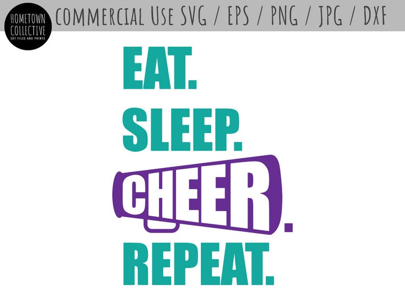 Cheer Leading Svg, Eat Sleep Cheer Avg, Svg Cut Files, Dxf, Eps ...