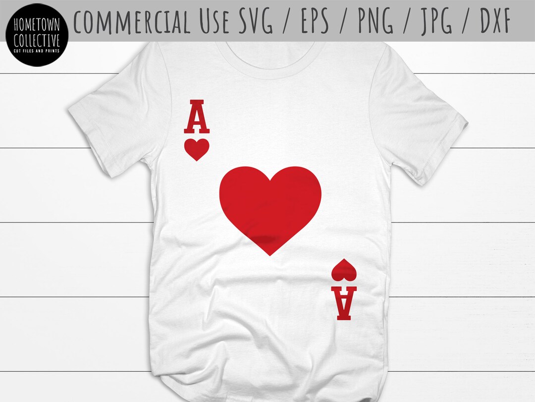 Ace of Hearts Svg, Halloween Costume Svg, Playing Cards Svg, Ace SVG ...