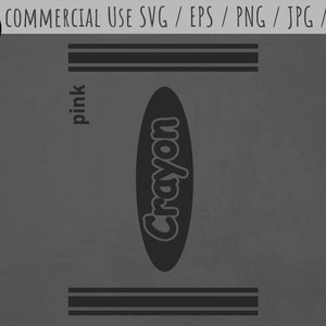 Crayon Svg, Halloween Costume Svg, Pink Crayon Svg, Dxf, Eps - Etsy
