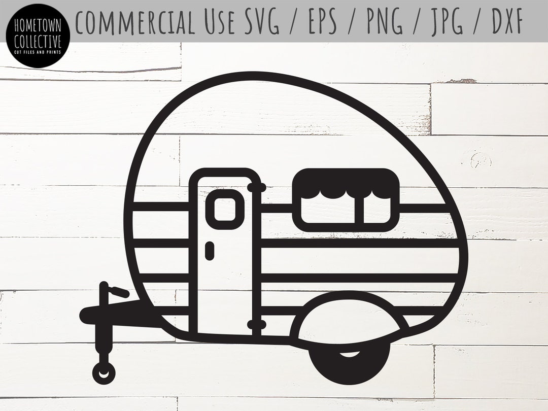 Retro Rv Trailer SVG Cut File - Camping Commercial Use - Etsy