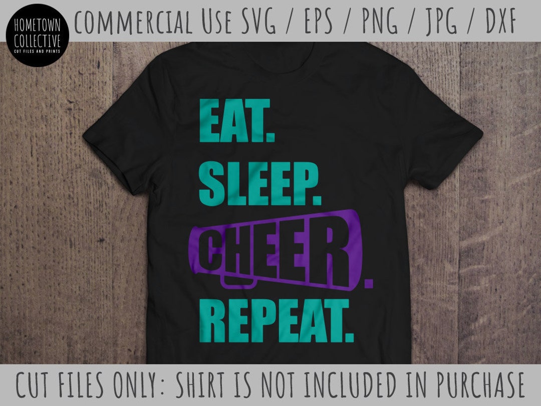 Cheer Leading Svg, Eat Sleep Cheer Avg, Svg Cut Files, Dxf, Eps ...