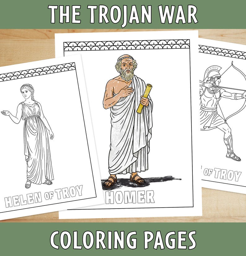 Trojan War Coloring Pages | Classical Education & Homeschool Curriculum ...