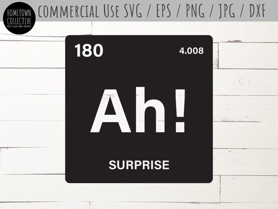Chemistry Pun Svg, the Element of Surprise Svg, Funny Science, Science ...