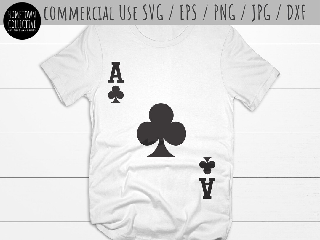Ace of Clubs Svg, Halloween Costume Svg, Playing Cards Svg, Ace SVG ...